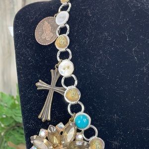 Adorned Crown | Jewelry | Adorned Crown Artisan Assemblage Cross Button ...